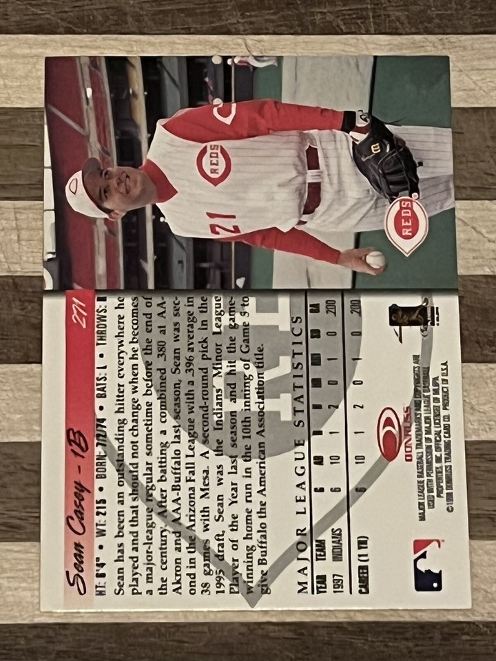 1998 Donruss Baseball Sean Casey Rookie Card #271 | eBay