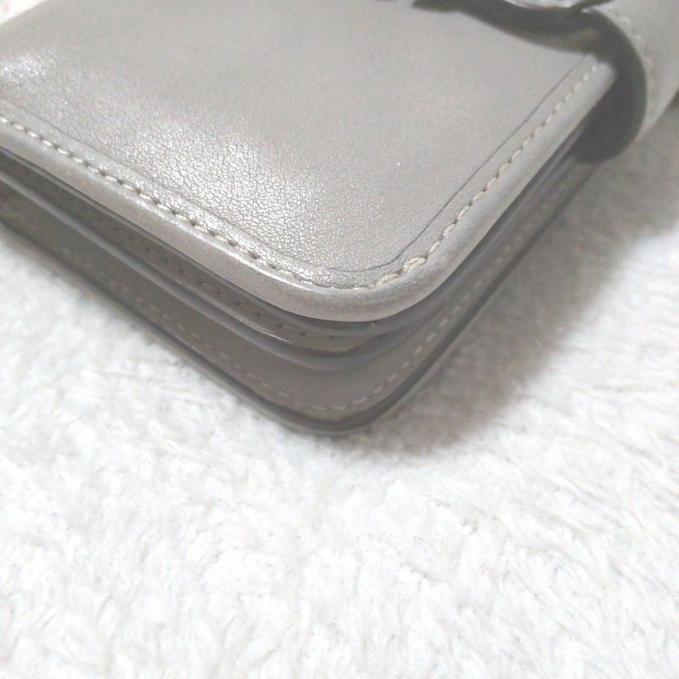 Coach Tabby Bifold Wallet Gray Beige Gold Hardware Used | eBay UK