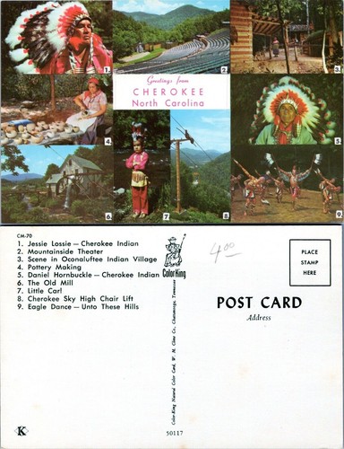 North Carolina Cherokee Native American Various Attractions VTG ...
