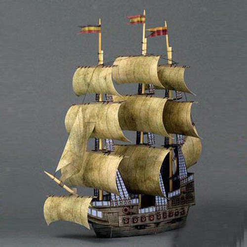Sailboat Ship Kits 1:250 Brain Teaser Puzzle Papercraft Paper DIY Toy ...