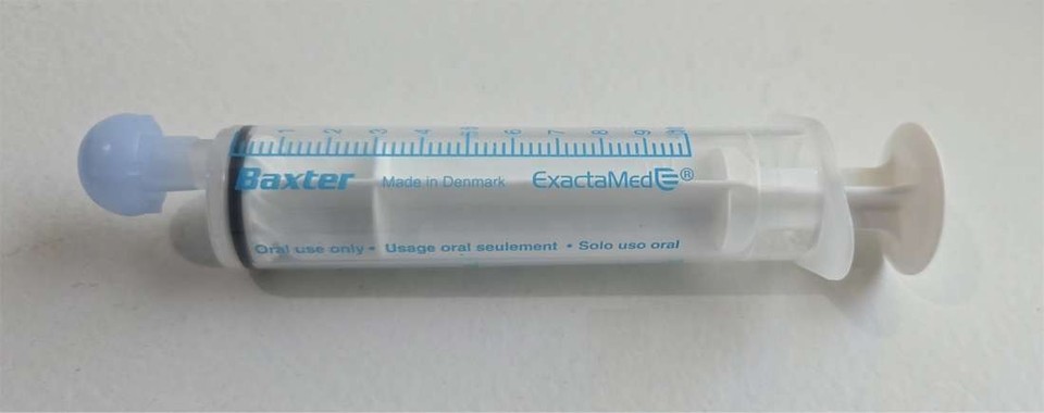 BAXTER BAXA ExactaMed Oral Medicine Dose Syringe Dispenser 10cc/10mL ...