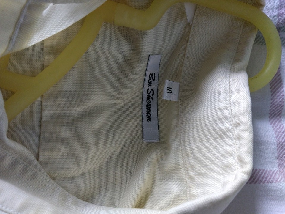 Ladies Yellow Size 16 Vintage Ben Sherman Button Down Shirt Mod ...