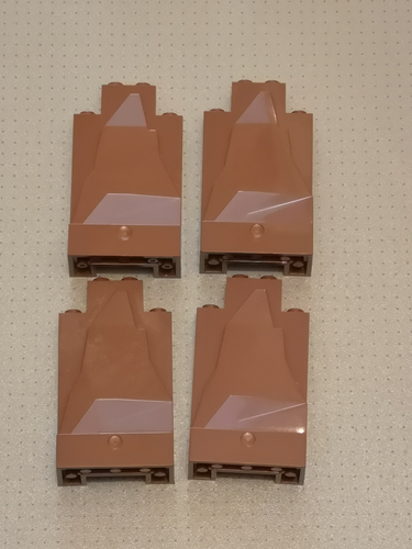 Lego - 4 Brown Rock Panels - 2x4x6 Studs (47847) | eBay