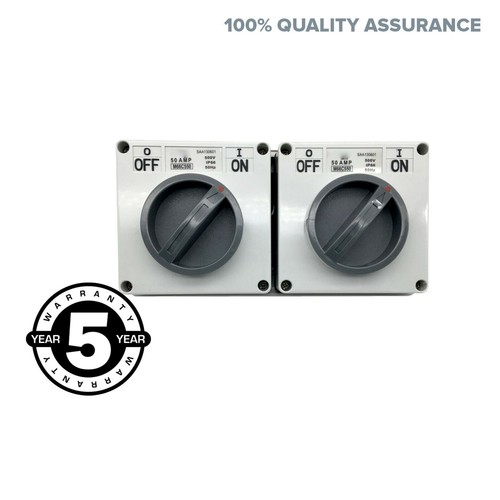 2x 50A AMP 3 Phase Isolator Switch IP66 Waterproof Industrial Pole ...