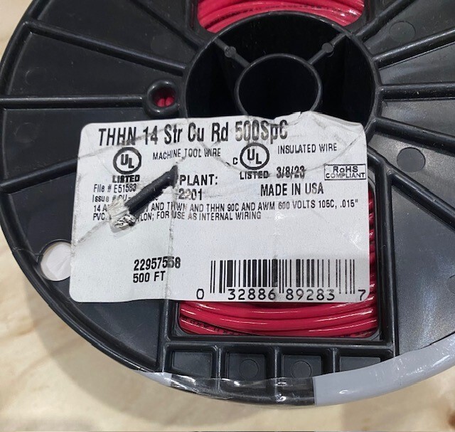 Southwire 500-Feet 14 -AWG Red Stranded Copper THHN wire | eBay