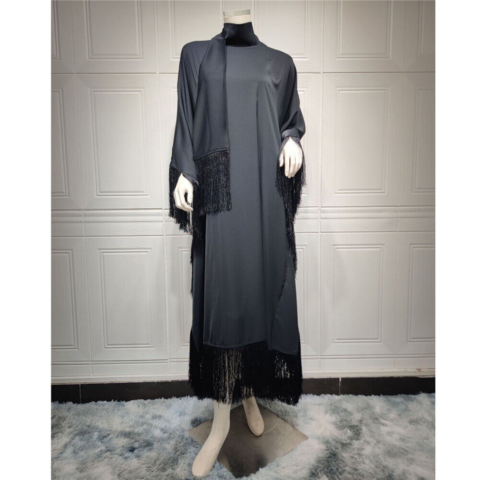 Dubai Abaya Women Oversize Muslim Bat Sleeve Maxi Dress Islamic ...