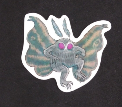 Mothman Showing His Colors Mothman Sticker 1.78" x 2.18" (K) | eBay