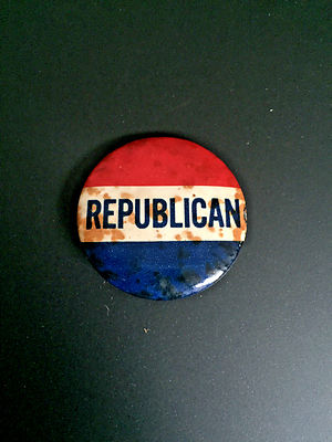 Vintage Older Political Republican Party Campaign Pinback Button Pin | eBay