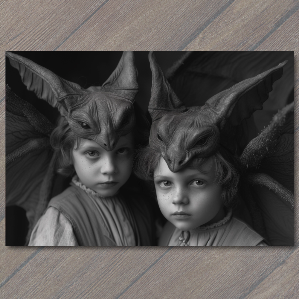 POSTCARD Kids Monster Weird Creepy Imaginary Friend Nightmare Scary ...