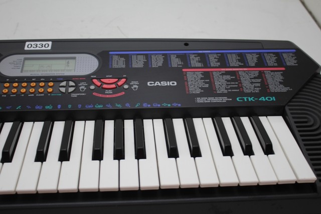 Casio Ctk-401 Keyboard Synthesizer 49 Keys 100 Sounds & Rhythms With AC ...