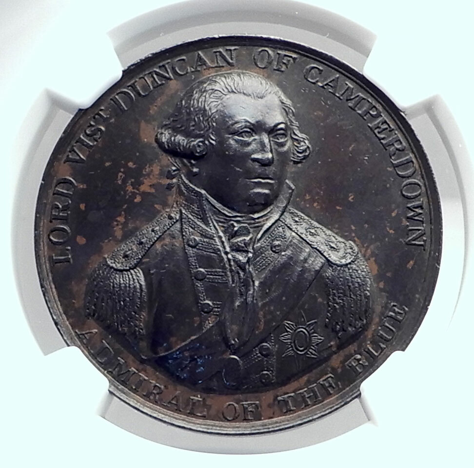 1797 GREAT BRITAIN England Naval Battle of Camperdown Duncan Medal NGC ...