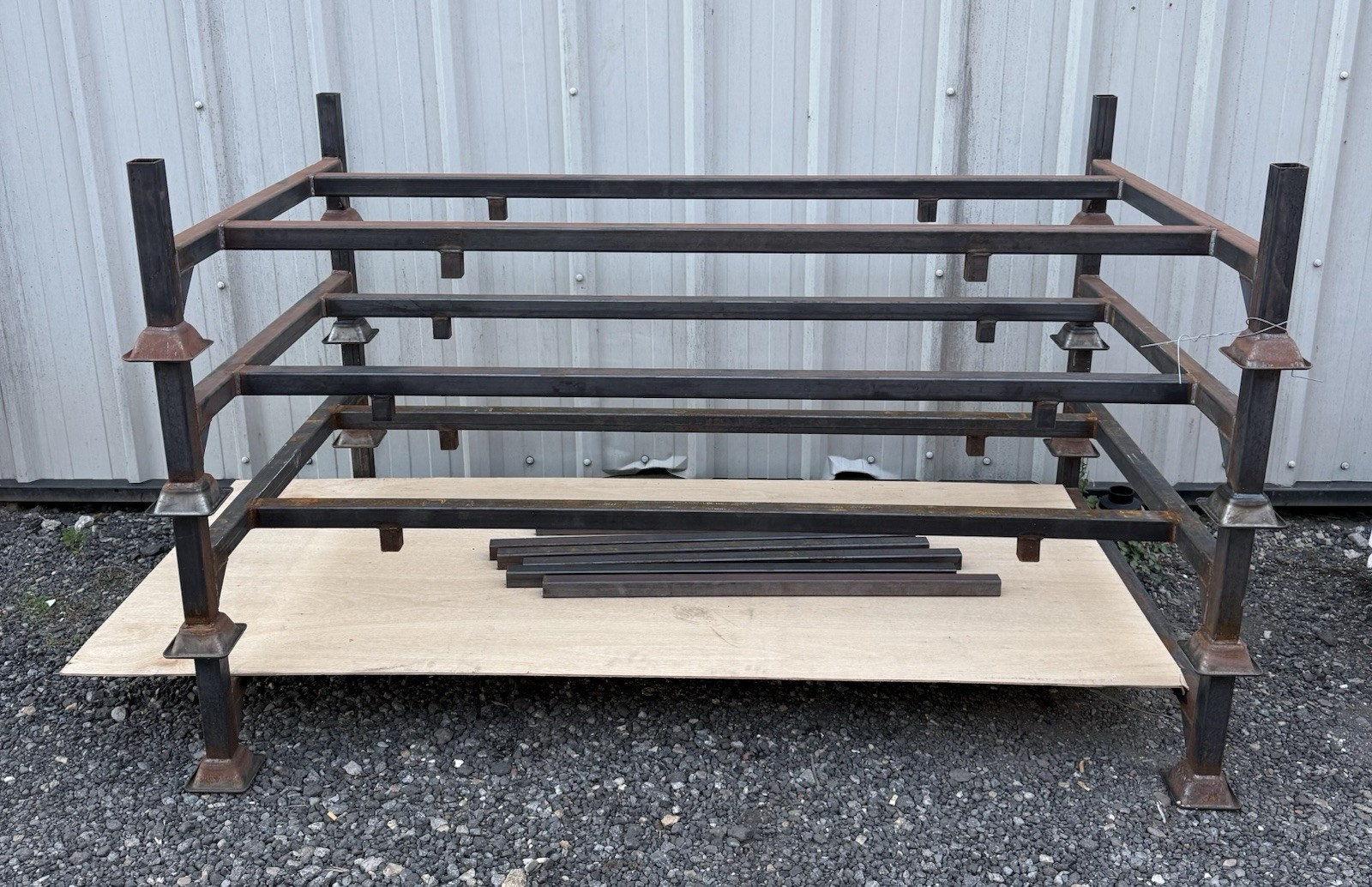 Used 2M x 1.14M Open Steel Stillages Post Pallets (10 Available) Can ...