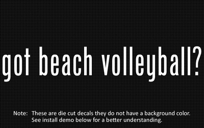 (2x) got beach volleyball? Sticker Die Cut Decal vinyl | eBay