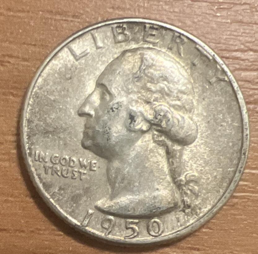 1950-S Over D Washington Silver Quarter BU Vintage Toned (L0142） | eBay