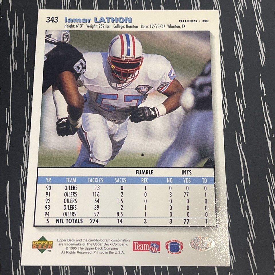 1995 Collector's Choice Football Card #343 Lamar Lathon | eBay