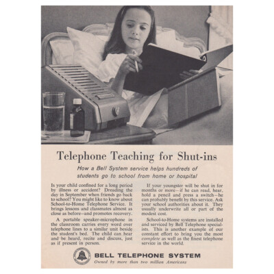 1962 Bell Telephone: Teaching for Shut Ins Vintage Print Ad | eBay