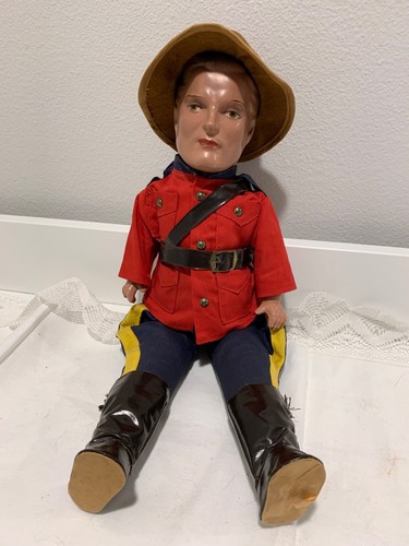 vintage western ,reliable doll co. composition Canadian Mountie doll | eBay