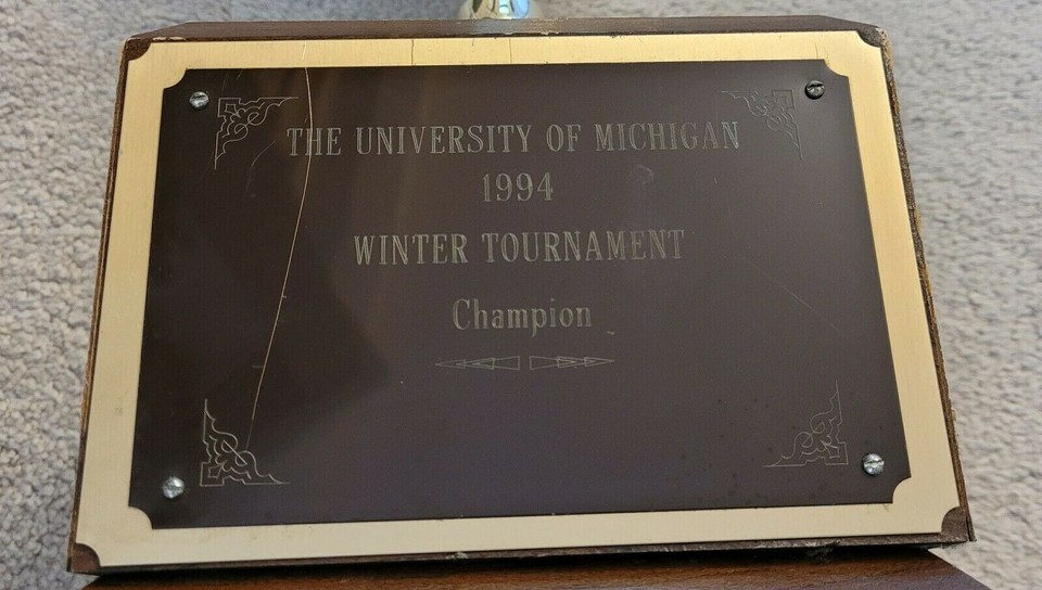 1994 MICHIGAN WOLVERINES FOOTBALL TROPHY UNIVERSITY WINTER TOURNAMENT ...