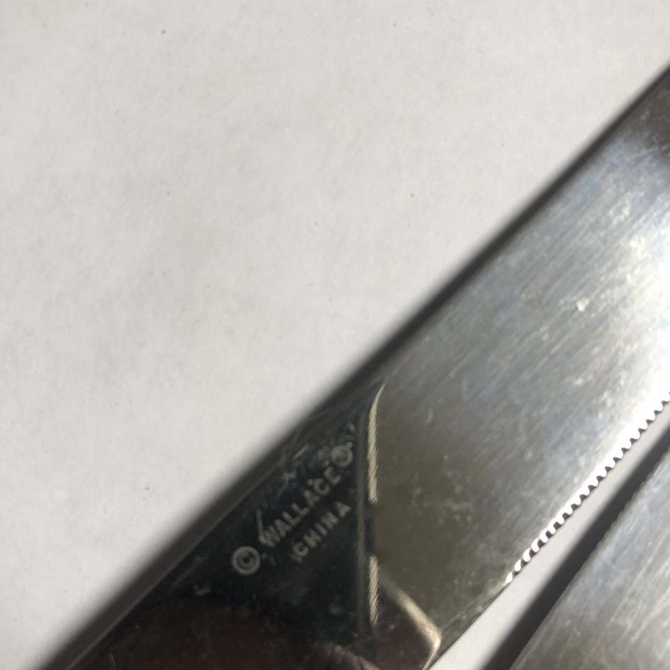 Wallace Silver Vista Pattern 18 8 Glossy Discontinued 4 knives 9 1/2 ...