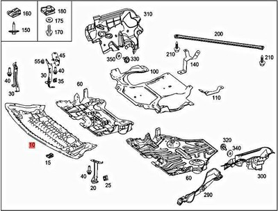 Genuine MERCEDES S212 W212 E-CLASS Estate Cover engine comp. Lower ...