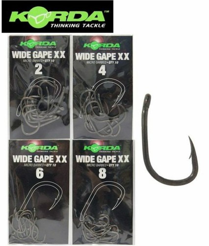 KORDA WIDE GAPE XX HOOKS MICRO BARBED ALL SIZES | eBay UK