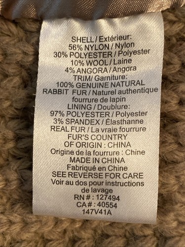 Beautiful HEARTLOOM Brown Tan Cream Rabbit Fur Vest W/Pockets Women’s ...