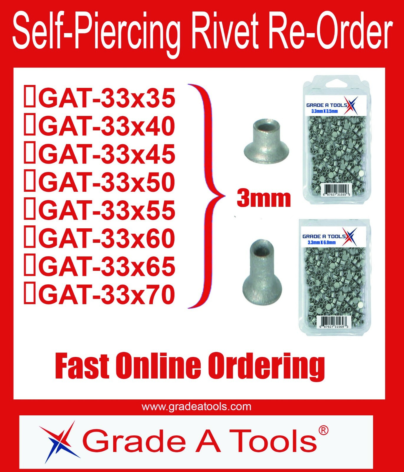 SPR-12 Aluminum Self-Piercing Rivet Gun - ACL-36061 | eBay