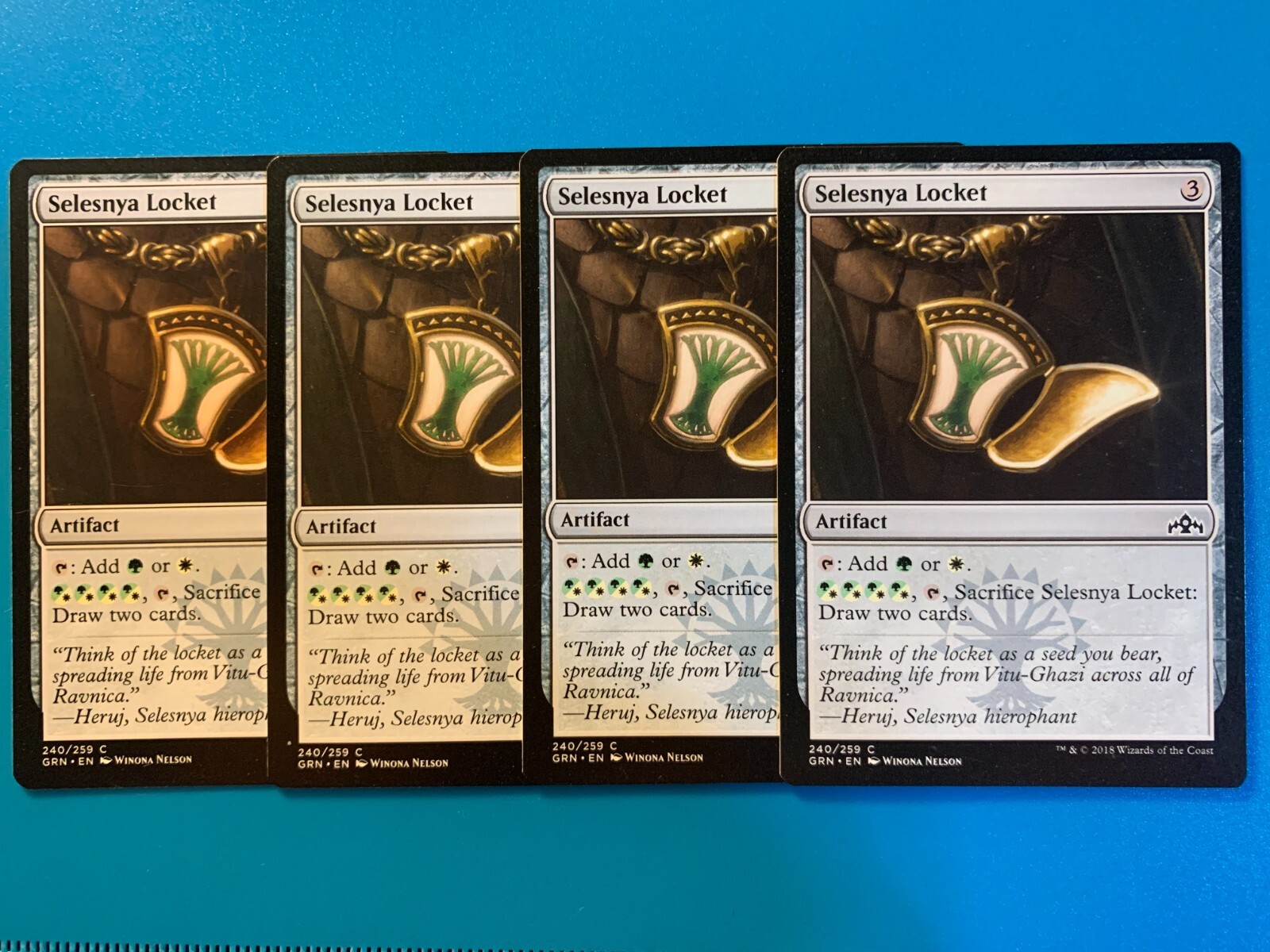 MTG 4x Selesnya Locket Guilds of Ravnica Pauper Magic the Gathering ...