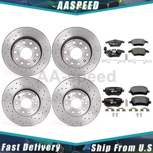 Brake Pads and Rotors Kit Front Rear For Volkswagen Rabbit 2009 2008 ...