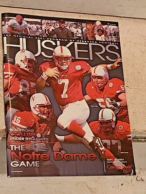 Nebraska Huskers Football Program The Notre Dame Game 2001 | eBay