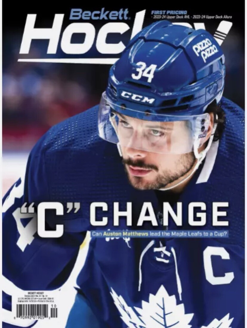 October 2024 Beckett Hockey Card Price Guide Magazine W/ Auston ...