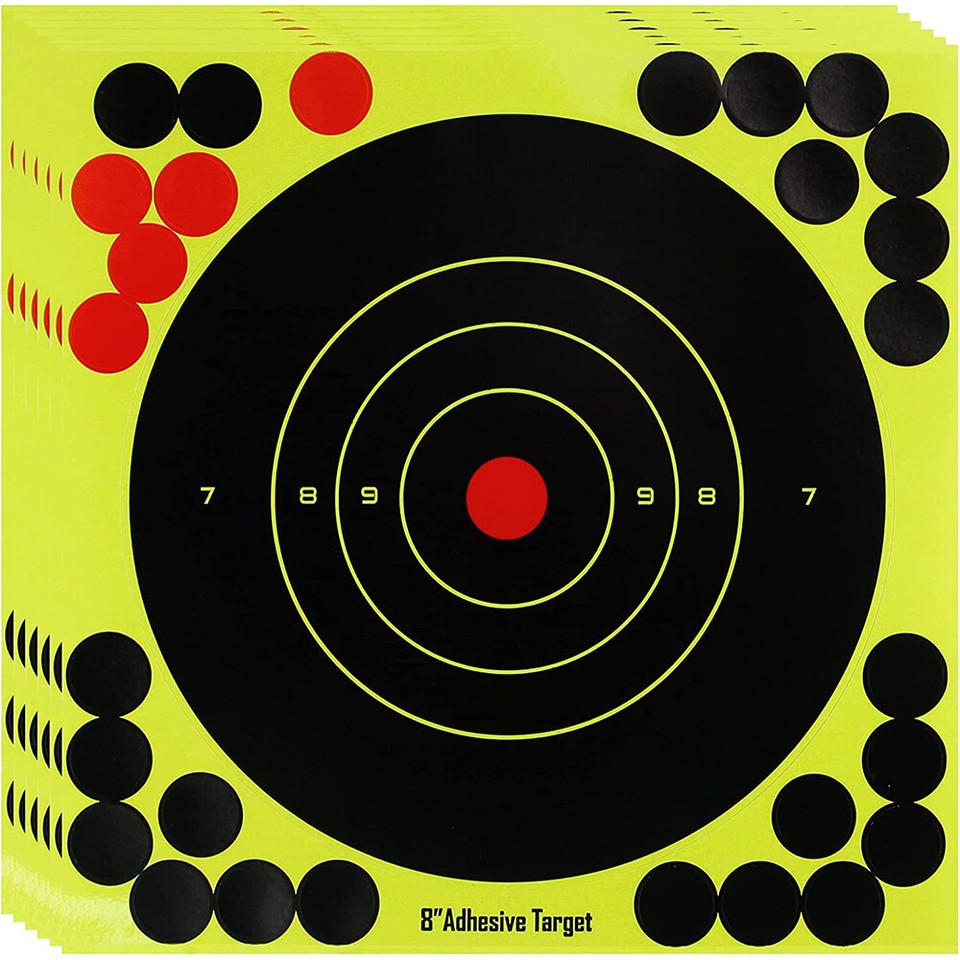 25Pcs 8in Shooting Targets Self Adhesive Splatter Paper Reactive ...