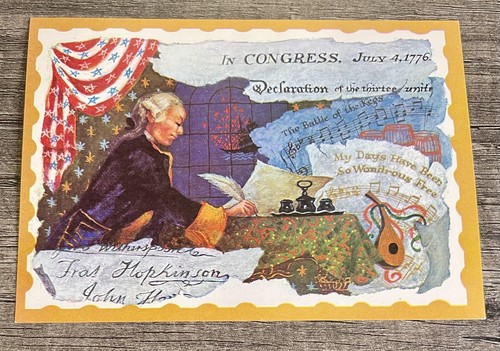 VTG Postal Card featuring Francis Hopkinson Signer Declaration Of ...