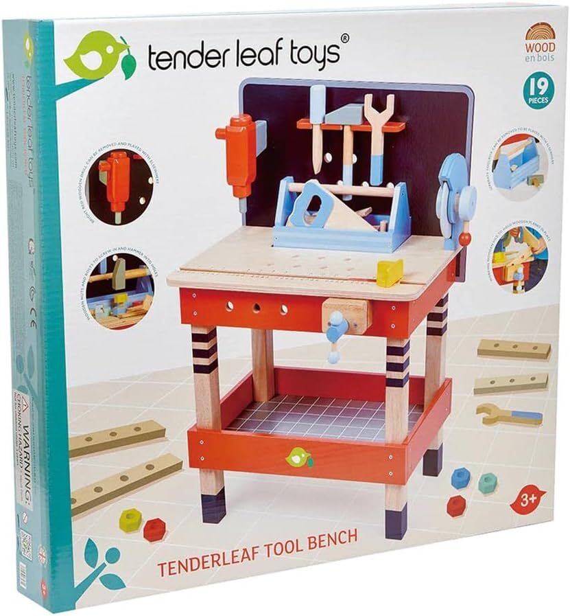 Tender Leaf Toys - Tender Leaf Tool Bench - 18 Pieces Pretend Play Construction | eBay