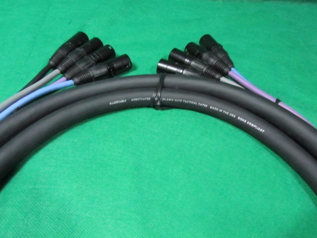 DC Pro Lake 4-Channel Tactical Cat 5E Snake Cable w/ Neutrk Ethercon 25 ...