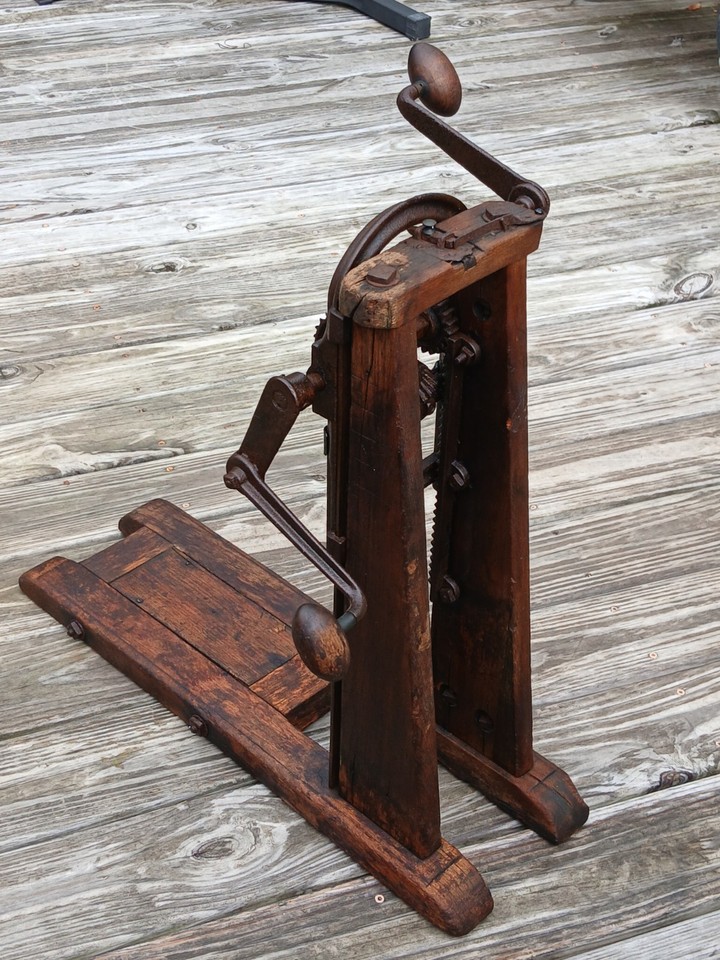 Antique Barn Beam Timber Frame Auger Drill Hand Crank 25"T 27"D AWESOME ...