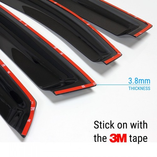 For Hyundai Veloster 2019-2021 Black Window Visor Rain Guard Deflectors ...