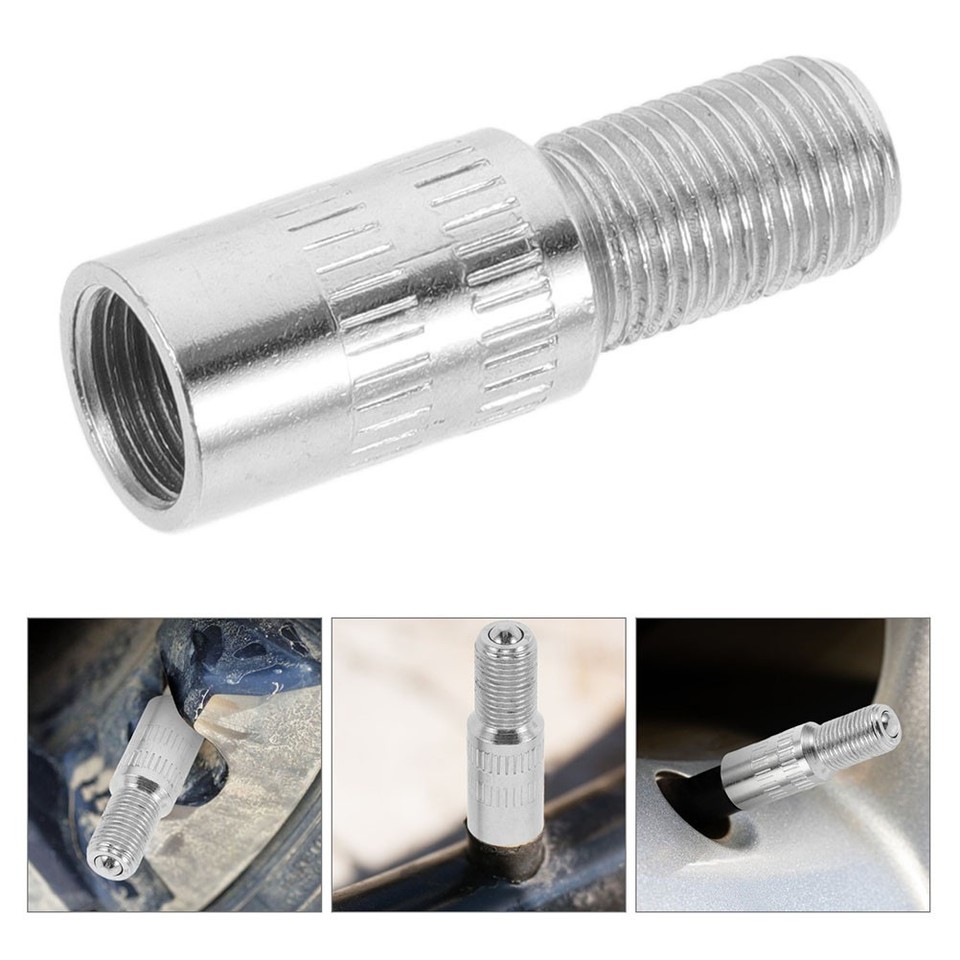 2 Pcs Tire Valve Extenders Kit Screw Cap Air Stem Extension Pump ...