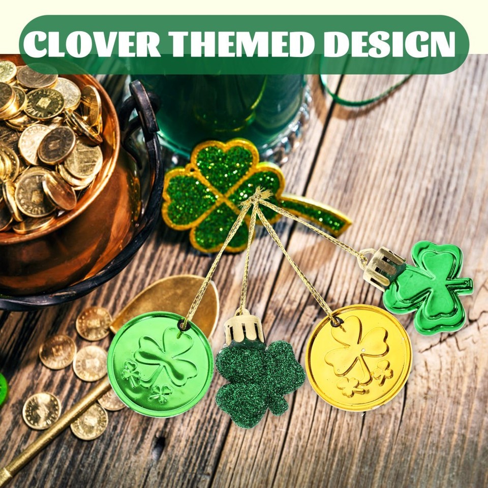30 Pcs Shamrock Shaped Decoration St. Patricks Day Hanging Ornaments ...