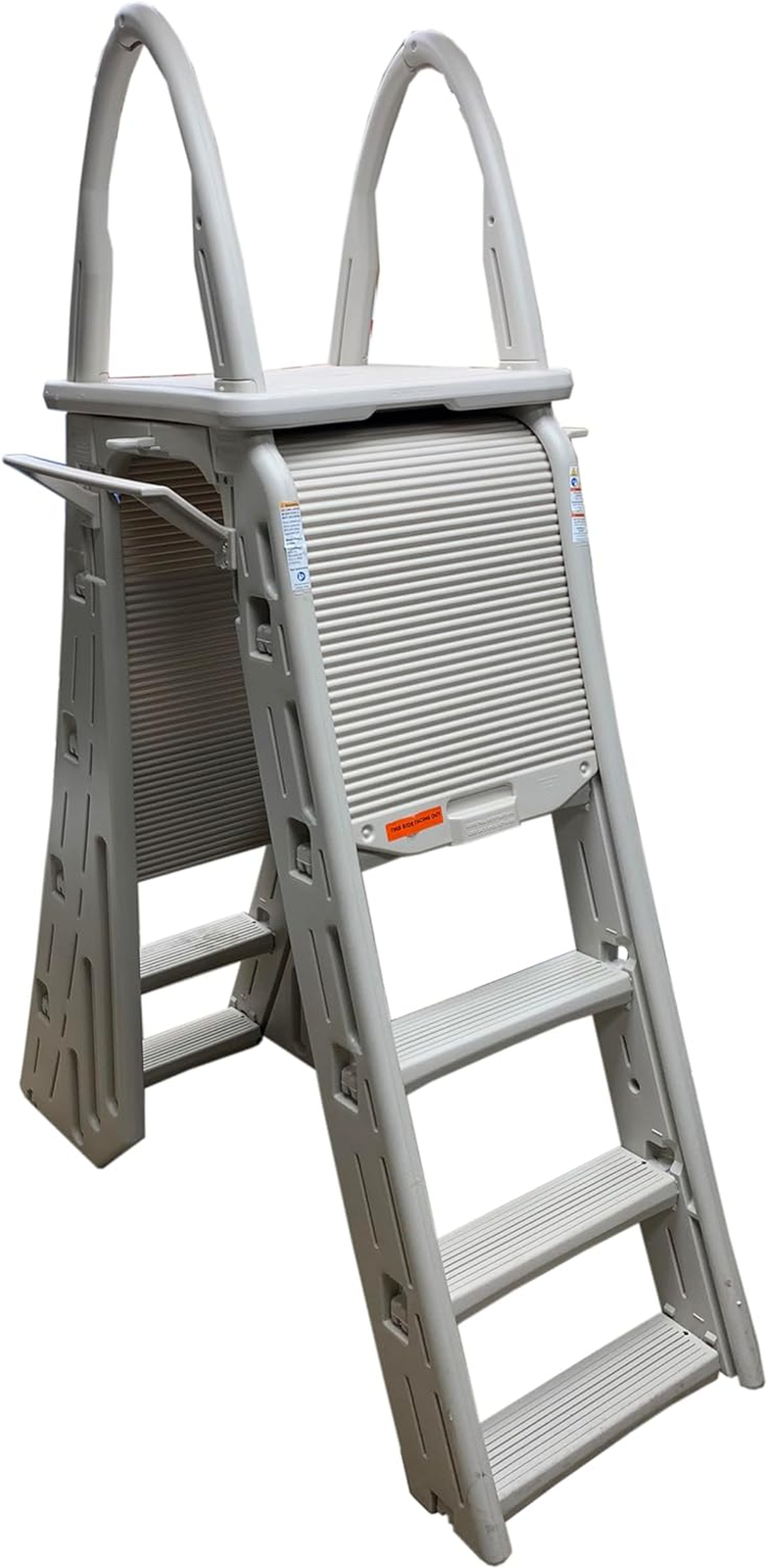 Roll Guard 48" - 56" Adjustable a Frame Safety Ladder above Ground ...