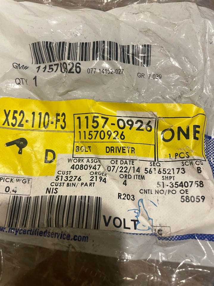 GM OEM Front Suspension-Engine Cradle Front Bolt 11570926 | eBay