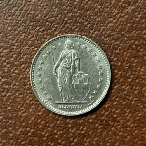 Vintage 1968 1 Swiss Franc Coin + 2 Franc Coin Switzerland | eBay