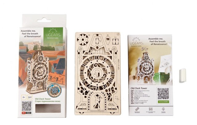 UGEARS Old Clock Tower 3D Wooden Puzzle - Wooden Mechanical Model Kit ...