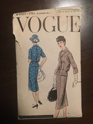 Vintage Vogue Pattern 8901 Size 20 Bust 38 Suit-Dress | eBay