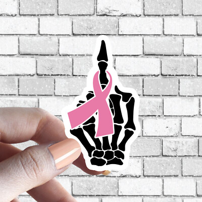 Skeleton Bone Middle Finger Breast F Cancer Colors, Choose Color ...