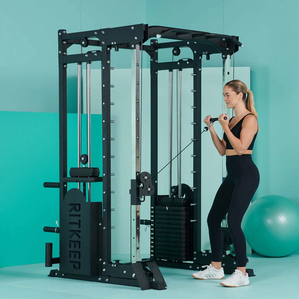 PMAX 5600 Home Gym Smith Machine - Integrated Weight System | 6-in-1 ...