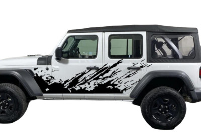 Graphics Mud Splash Car Sticker Side Decal For Jeep Wrangler 4 Door ...
