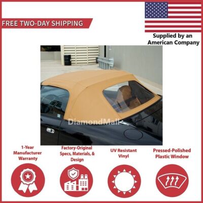 FIts Mazda Miata Convertible Top 2 Piece Zipper WPlastic window 89-05 ...