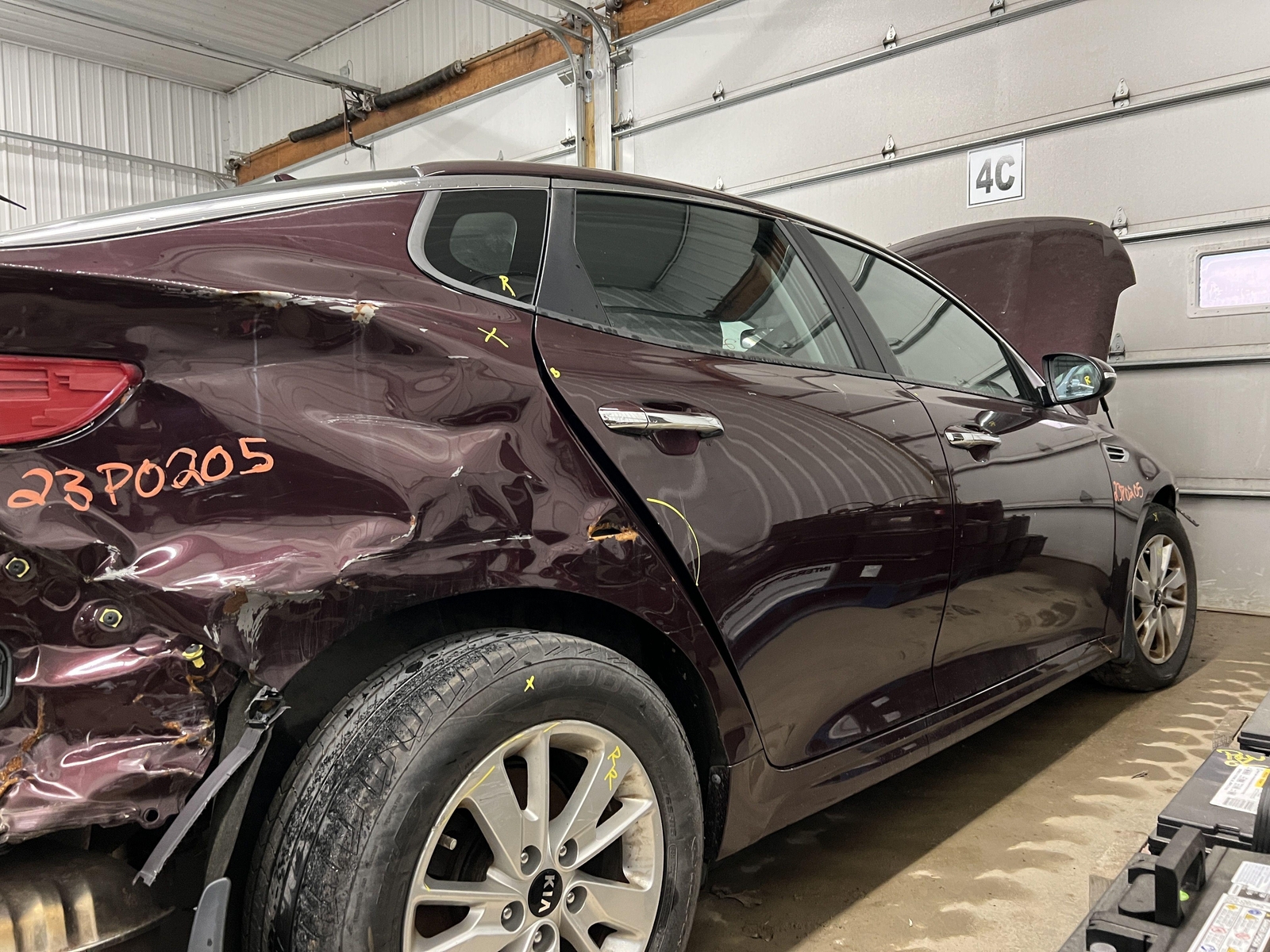 16-20 KIA OPTIMA PASSENGER RIGHT REAR SIDE DOOR ASSEMBLY MERLOT PAINT ...