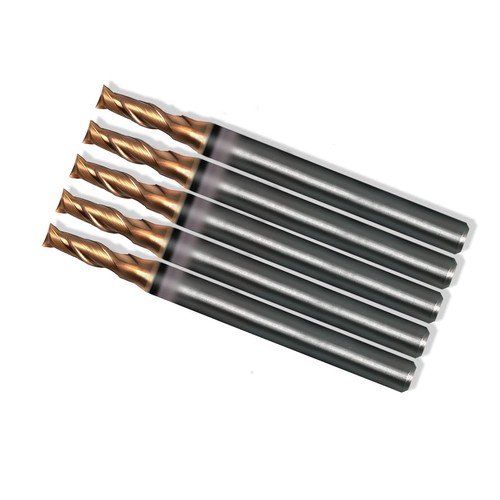 Square End Carbide Mill Set Pack of 5 - 1/8 End Mill for Alloy Steels ...